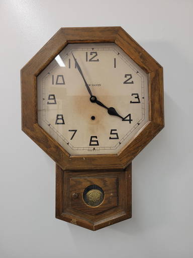 New Haven Art Deco Drop Octagon Wall Clock