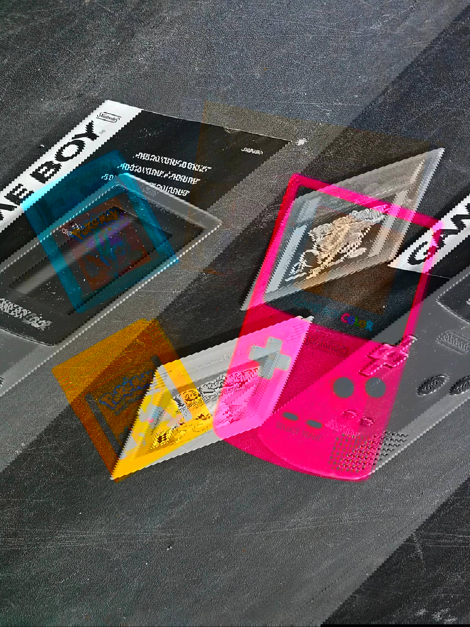 Pink Gameboy Color W/ Pok?mon Yellow & Crystal Auction