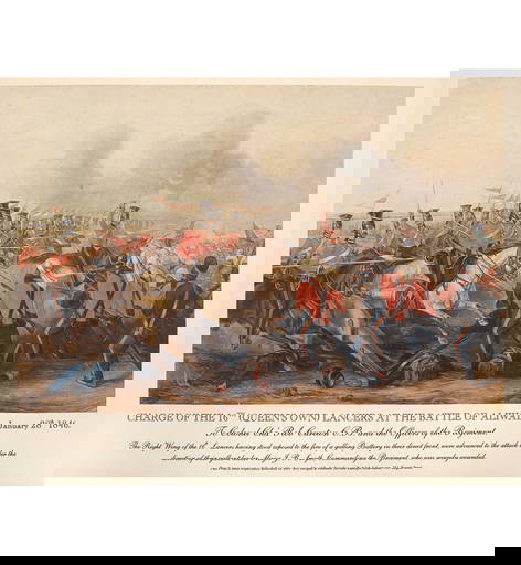 Charge Of The 16th (queens Own) Lancers At The Battle Of Aliwal ...