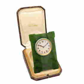 Cartier Art Deco White Jade Partners Clock - Mar 07, 2023 | Akiba ...