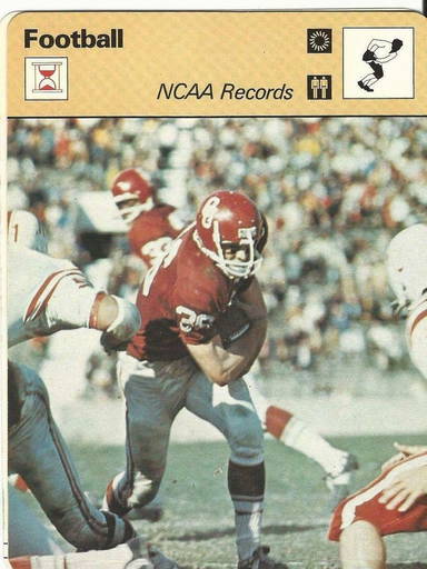 1979 Steve Owens Ncaa Records Oklahoma Sooners Sportscaster Card #102 20