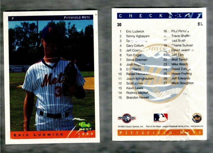 1993 Classic Best Jason Isringhausen Rc + Pittsfield Mets Minor League ...