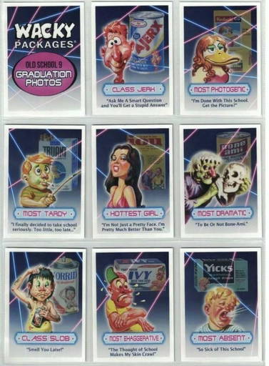 2020 Wacky Packages Old School 9th Series 9 Complete Graduation Photo ...