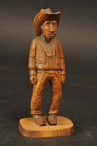 Wood Carved Cowboy