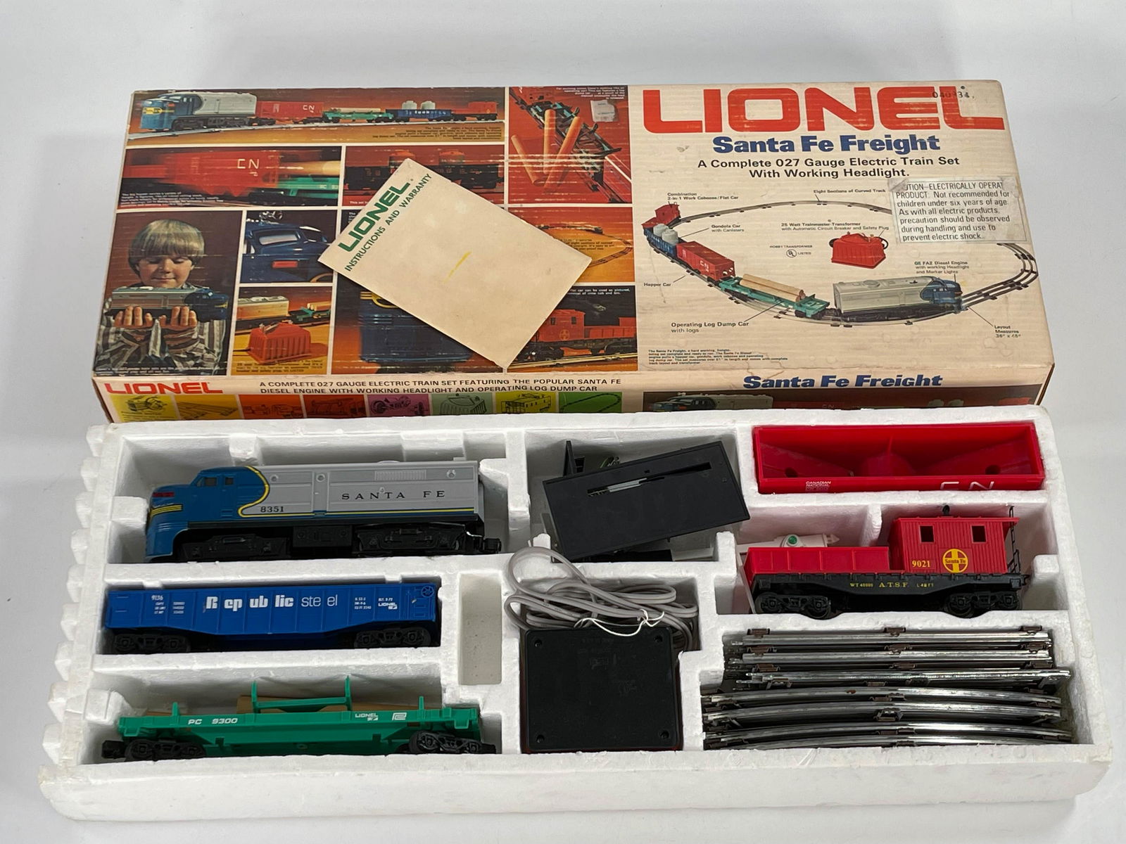 Mpc Lionel O Gauge Santa Fe Freight Set In Original