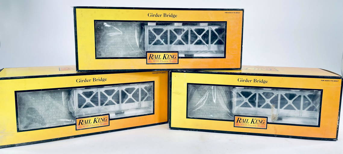Mth O Scale Girder Bridge, In Original Box X 3