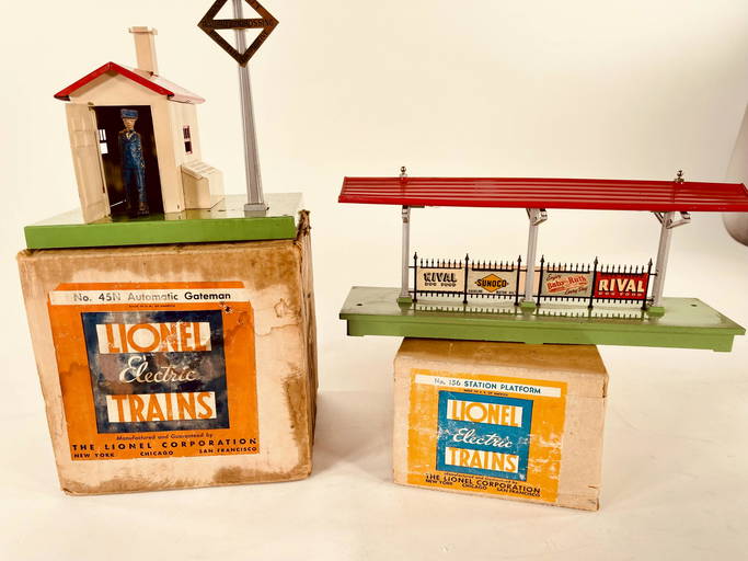 Lionel Prewar 45n Automatic Gateman And 156 Station