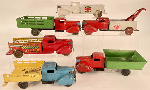 Early Marx Red / Green Dump Truck