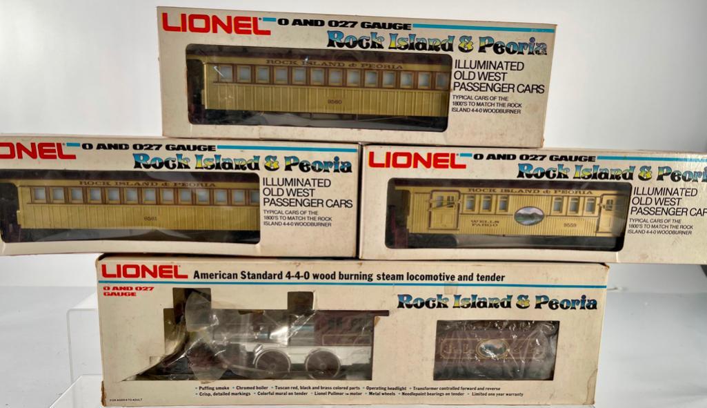 Lionel Mpc Rock Island & Peoria Locomotive And Tender And Three (3 ...
