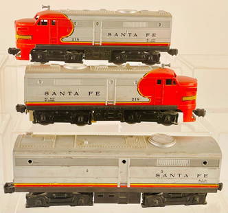 Lionel Postwar 2353 Santa Fe A Powered Unit And Santa Fe A Nonpowered ...