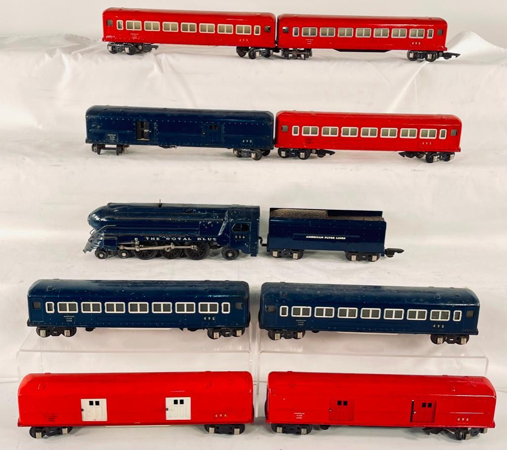American Flyer Postwar S Gauge Royal Blue Loco/Tender and Eight (8 ...