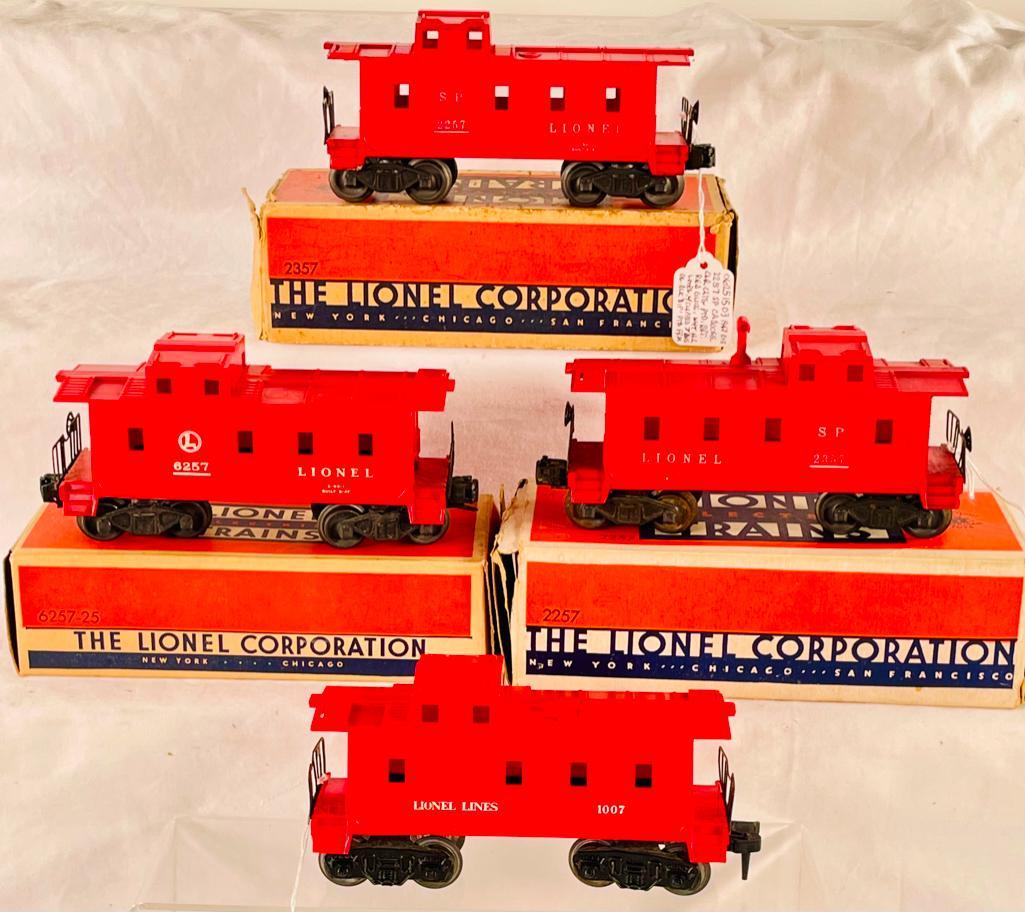 Lionel Postwar Four (4) Assorted Cabooses