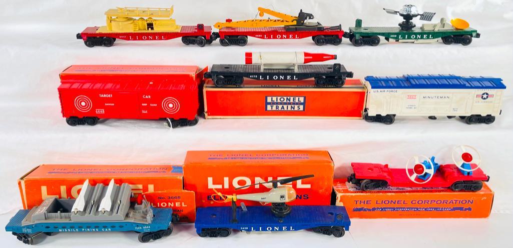 Lionel Postwar 6448 Exploding Target Range Car, 6175 Flat Car with ...