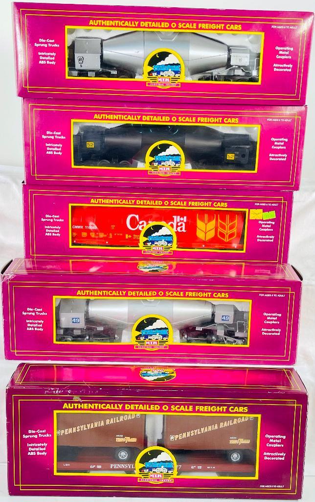 Mth O Gauge Five (5) Assorted Freight Cars