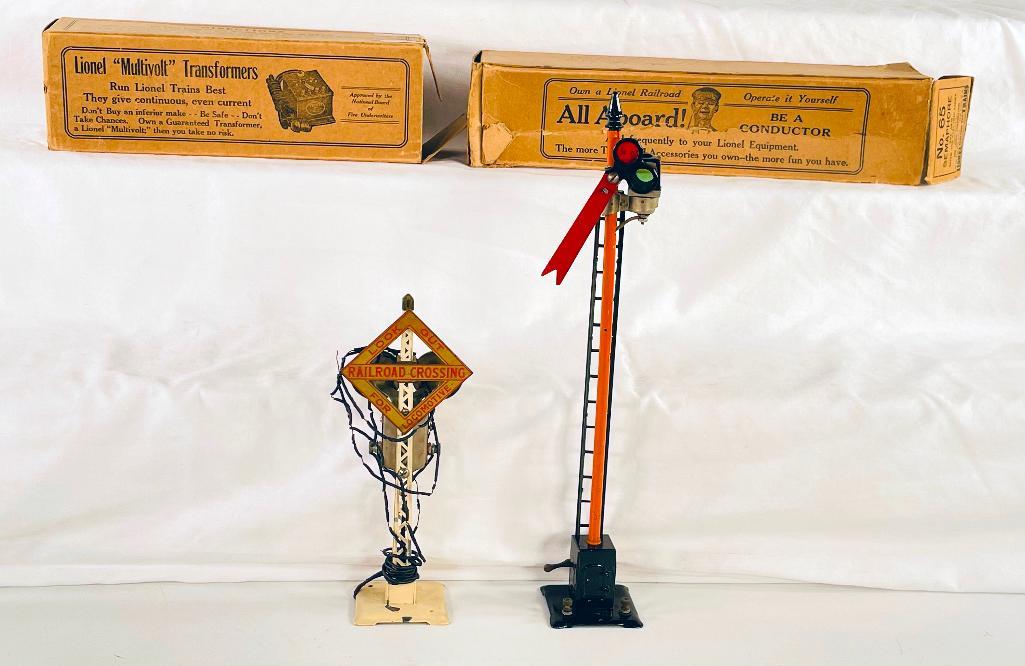 Lionel Prewar Standard Gauge 069 Electric Warning Signal With White ...