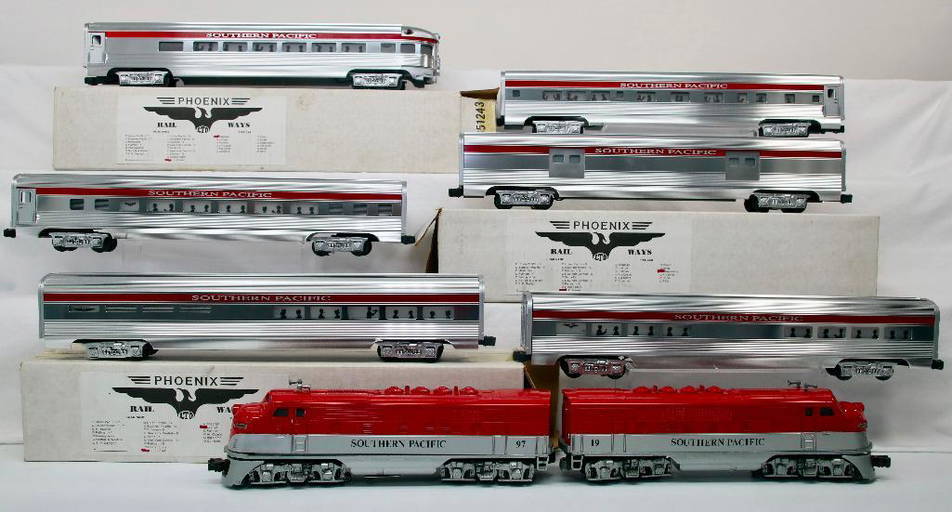Phoenix Railways O Gauge Southern Pacific A A F3 Diesels With Six (6) Pacific Sunset Special