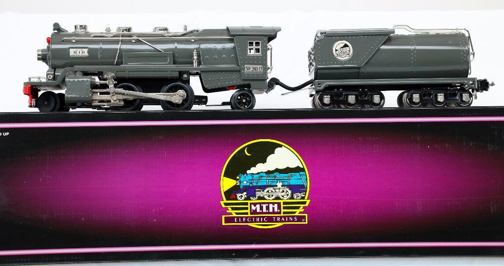 Mth Tinplate Traditions O Gauge 263e Tinplate Loco And Tender Gray With ...