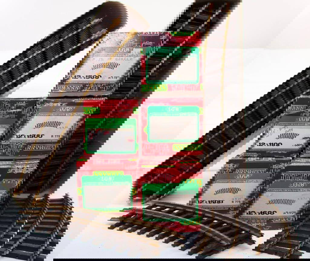 Lgb G Scale Assorted Straight And Curved Brass Rail Track Auction