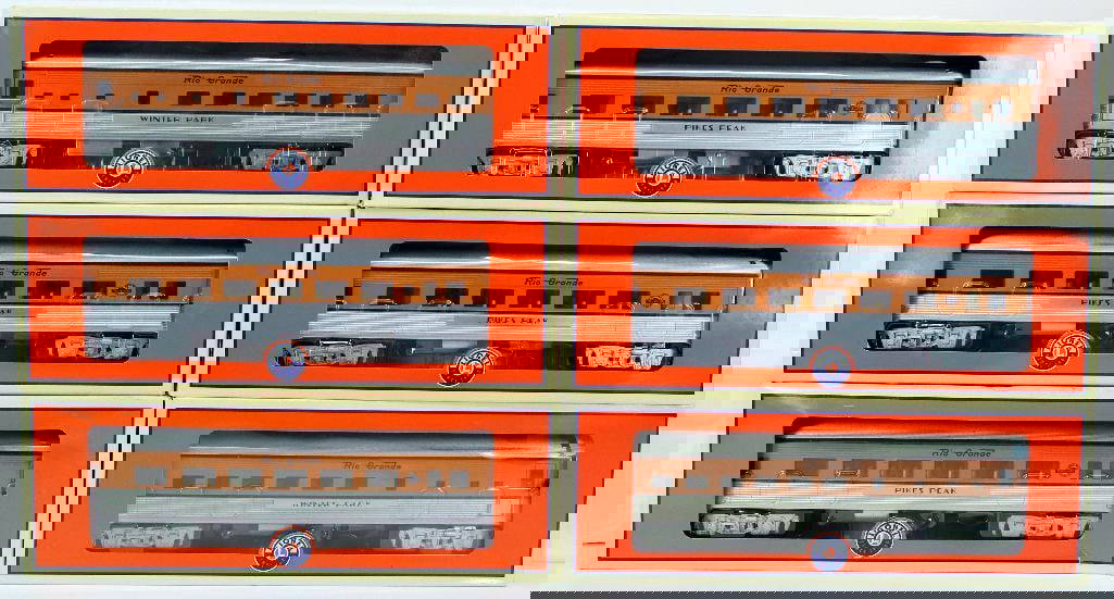 Modern Lionel O Gauge Seven (7) Assorted Rio Grande Ski Train Passenger ...