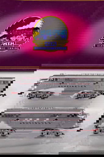 Mth O Gauge Burlington Route Emd F 3 Aa Diesel Set