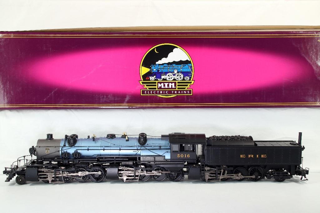 Mth O Gauge Erie 2 -8 -8 -8 -2 Triplex Steam Loco And Tender Auction