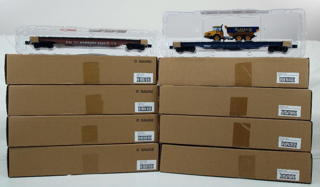 Menard O Gauge Alaska Log Flat Car With Dump Truck X4 And Milwaukee ...