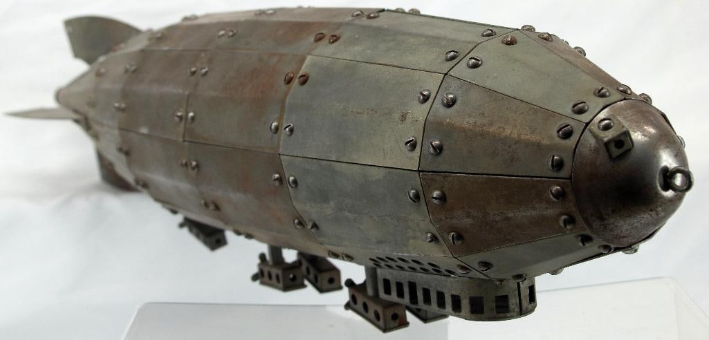 Metalcraft Prewar Zeppelin With Homemade Stand Auction