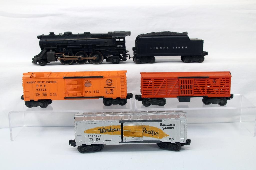 Lionel Postwar 675 Loco And 2466wx Tender With 6464 -100 Western ...