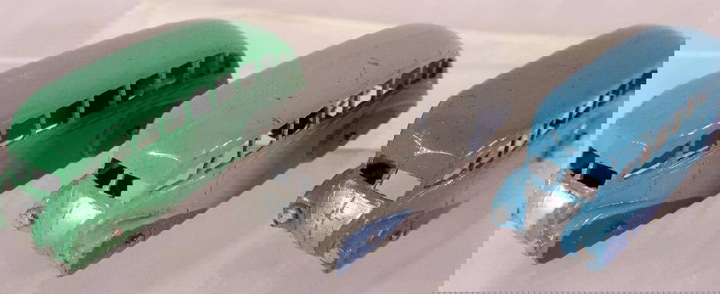 Dinky Toys 29b Blue Streamline Bus/29b Gray Streamline Bus/29b Green ...