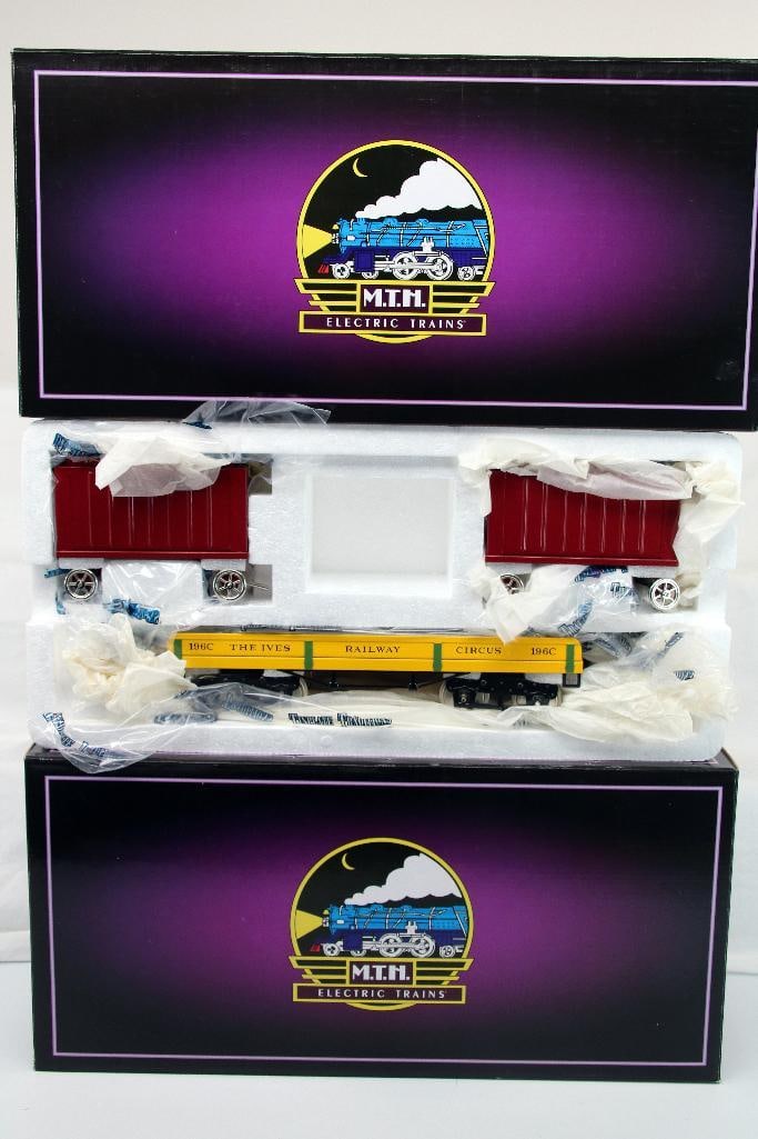 Mth Tinplate Traditions Wide Gauge Ives Circus Flat Cars With Two (2 ...
