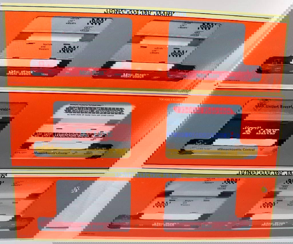 Modern Lionel O Gauge Norfolk And Western Maxi Stack Flat Car X2/1998 ...