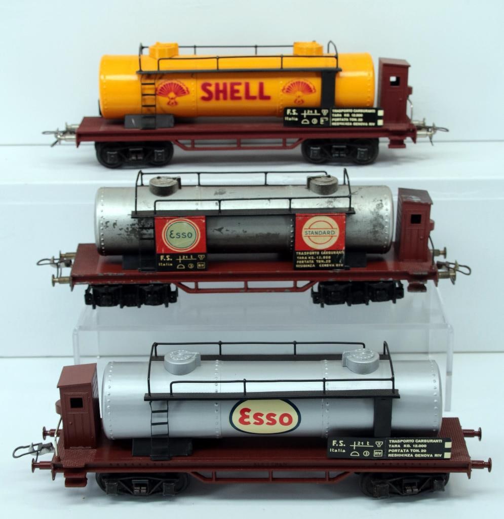Elettren Postwar O Gauge Esso Silver Tank Car/shell Orange Tank Car ...