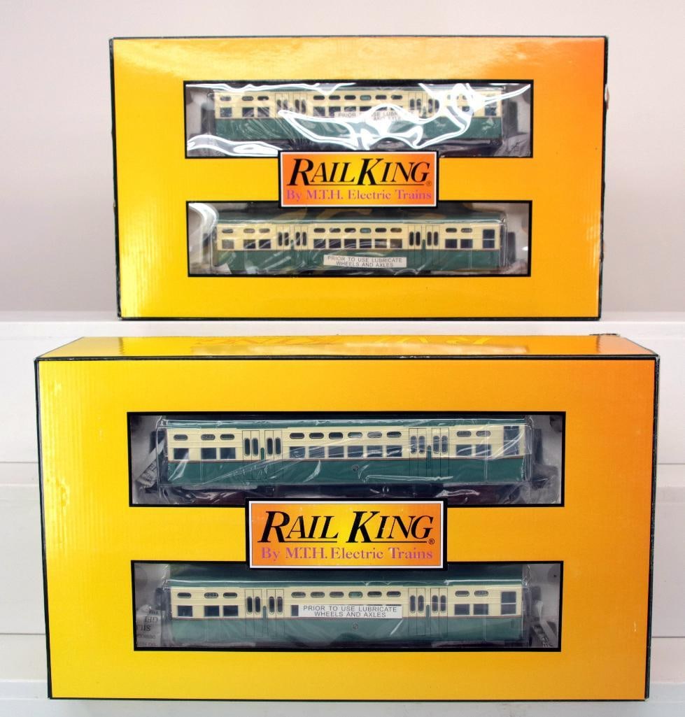 Mth Rail King O Gauge Chicago Transit Authority Green 6000 - Series 6 Car Subway Set With Ps - 3 ...