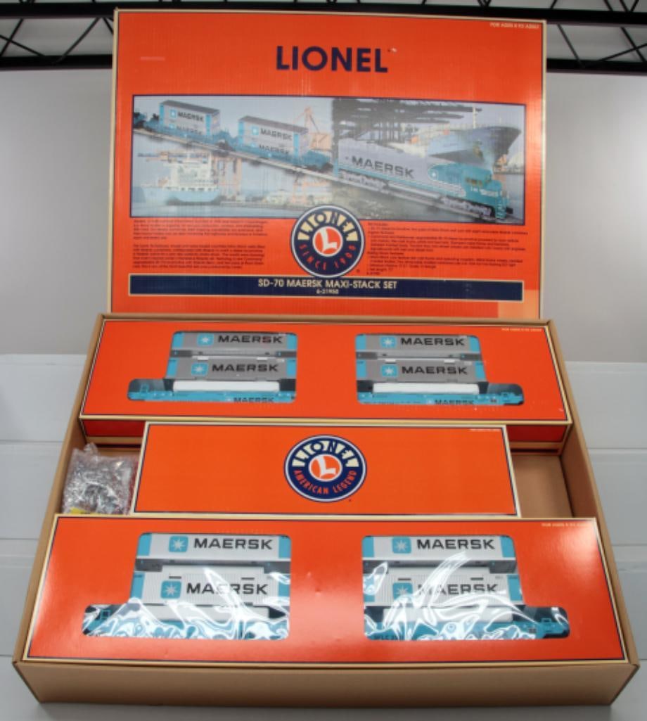 Lionel Modern O Gauge Sd - 70 Maersk Maxi - Stack Set #6 - 21950 Boxed ...
