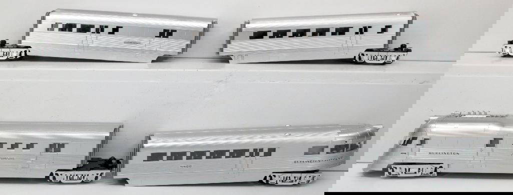 Mth O Gauge 4 Car Burlington Zephyr Set