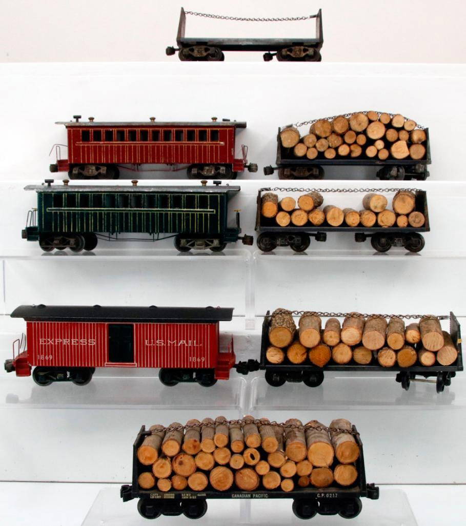 Thomas Industries Postwar O Gauge Log Car With Logs X4/log Car Without ...
