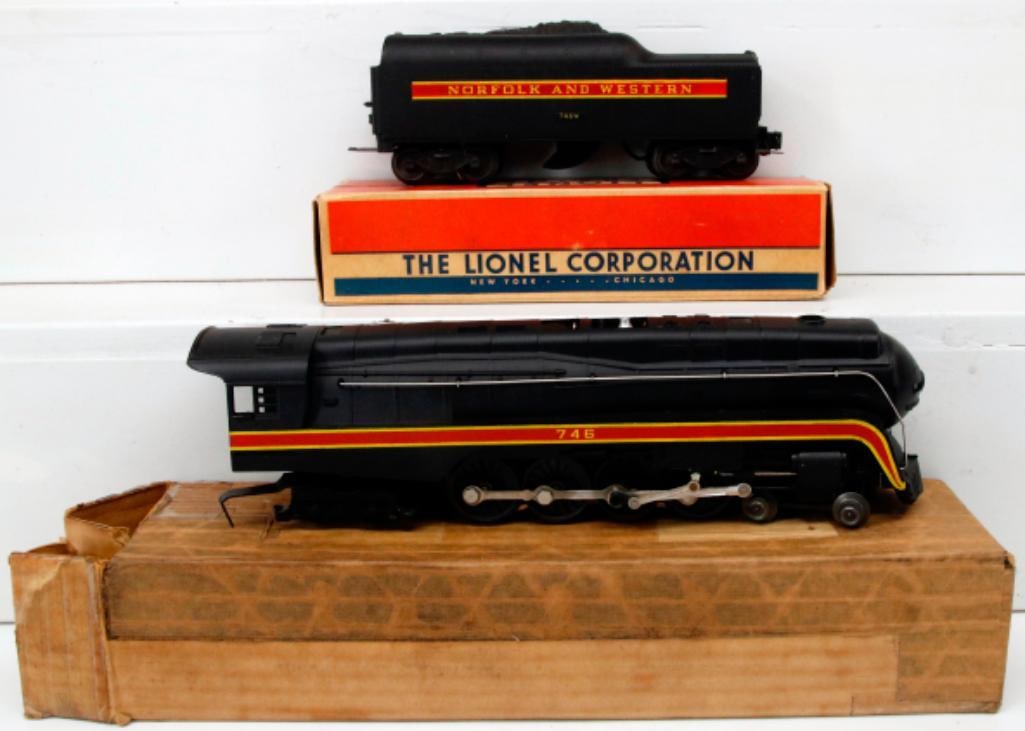 Lionel Postwar O Gauge Norfolk And Western 746 Loco And 746w Short ...