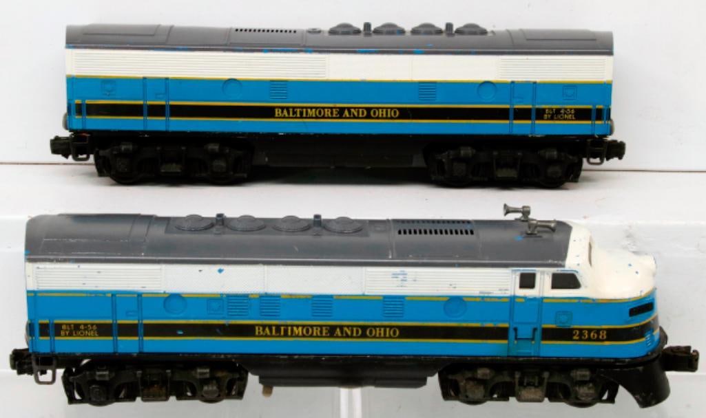 Lionel Postwar O Gauge 2368 Baltimore And Ohio Ab F3 Diesel Units Auction