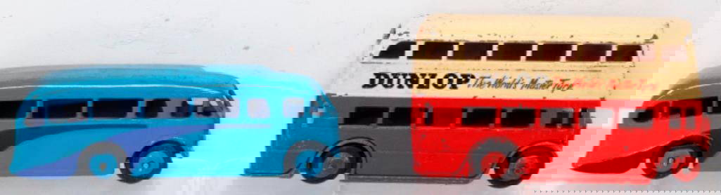 Dinky Toys 29e Single Deck Bus And 29c Double-decker Dunlop Bus Auction
