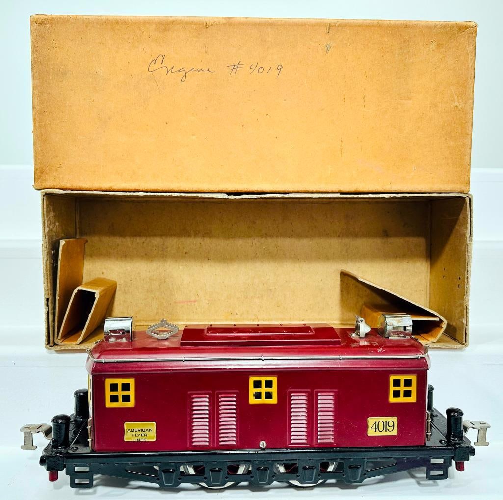 American Flyer Prewar Wide Gauge 4019 Maroon Electric Locomotive Auction