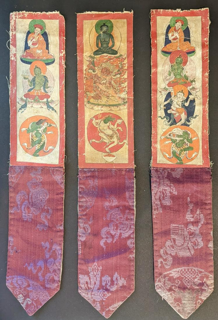3 Ritual Decorative Scrolls , Tibet , ca 18th-19th c (#0103) on Mar 05 ...
