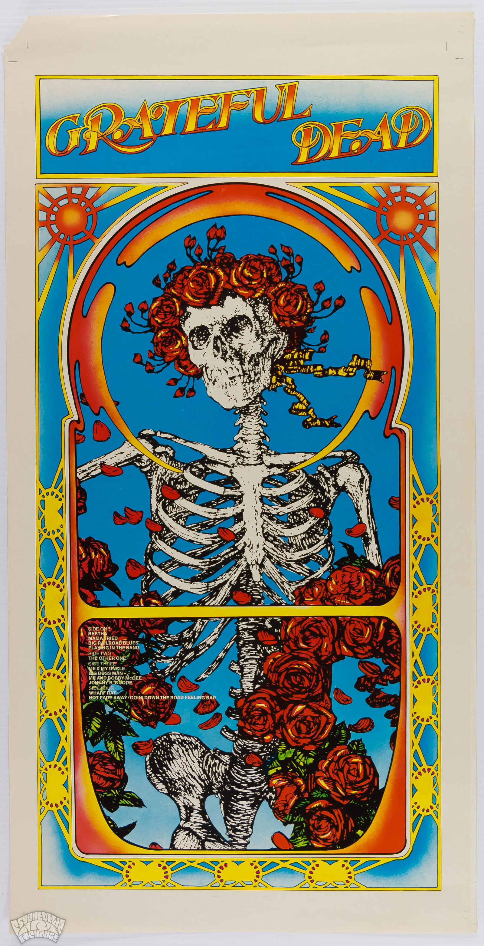 1971 Grateful Dead Skull & Roses Album Mouse Poster