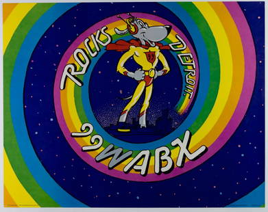 1978 Moscoso Wabx Radio Detroit Promo Poster