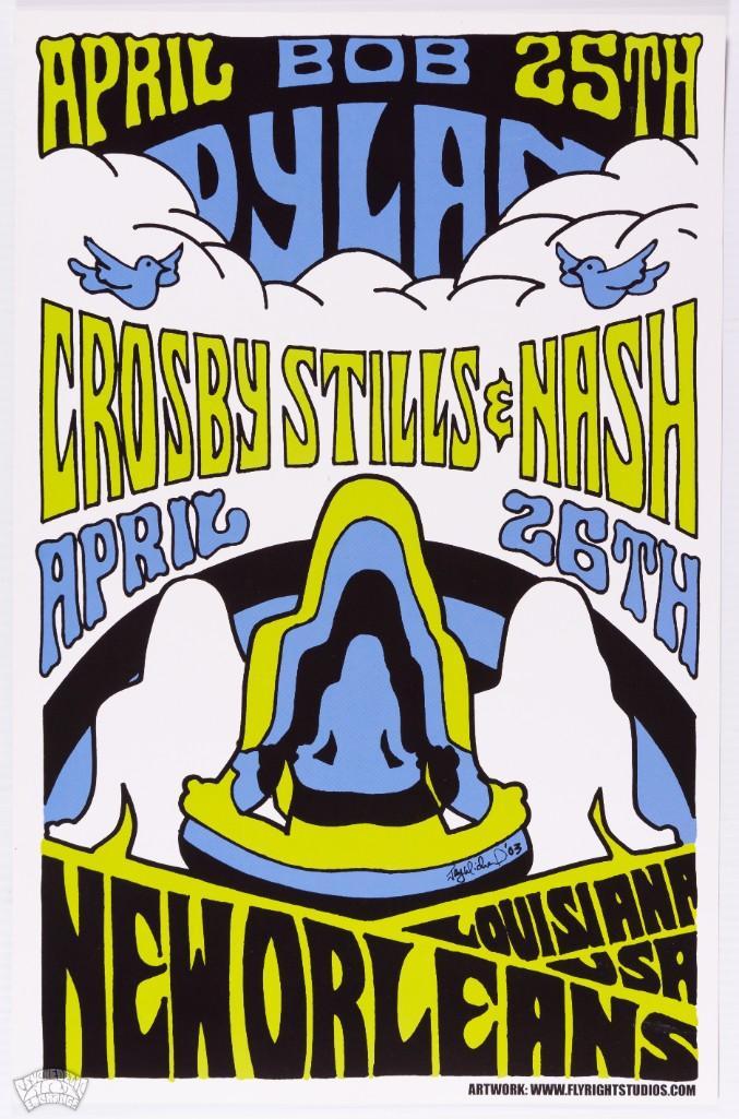 2003 Bob Dylan Csn New Orleans 2003 Poster