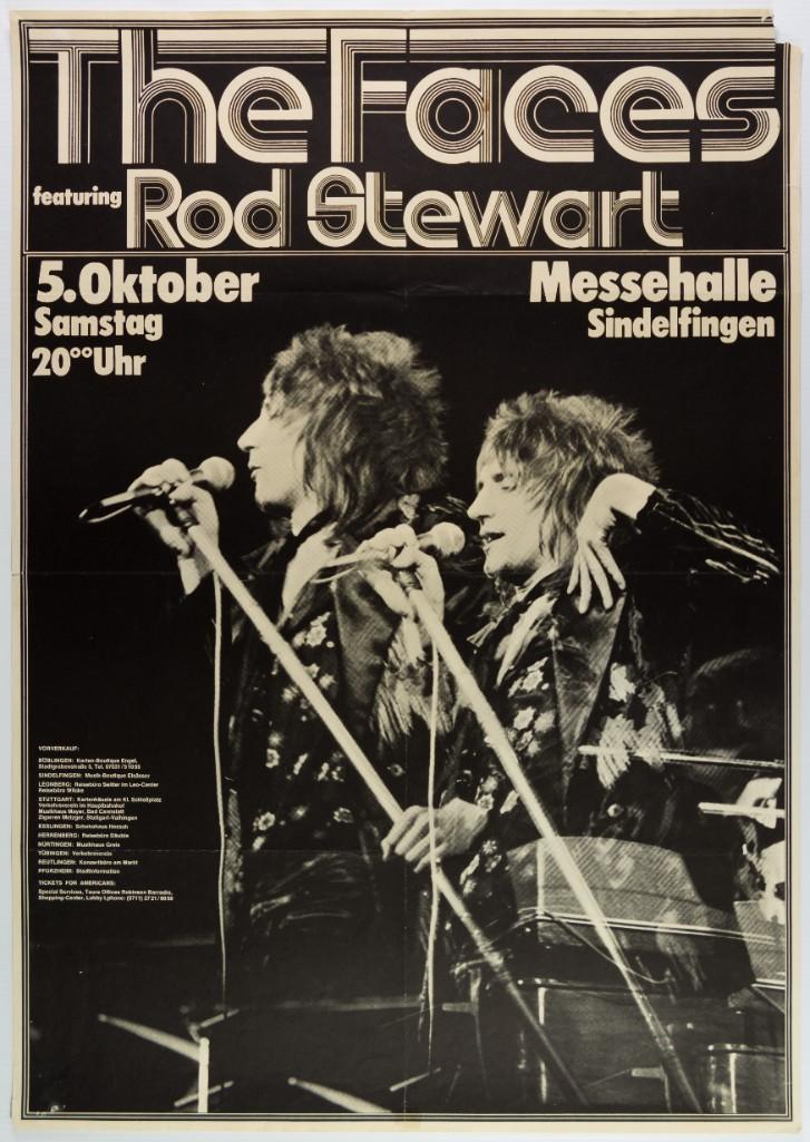 1973 Faces Rod Stewart Germany Original Poster