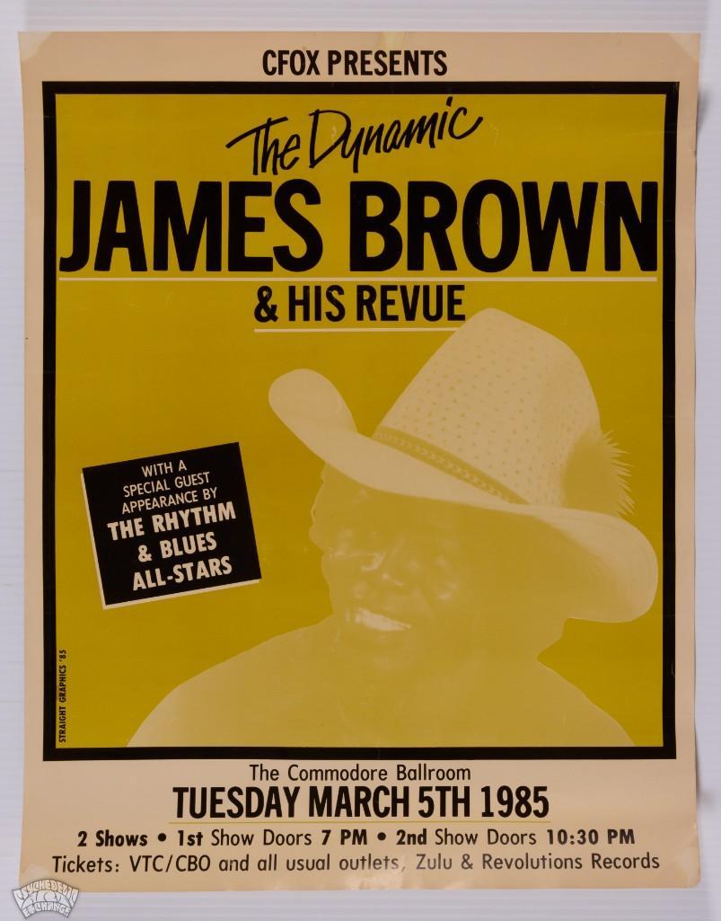 1985 James Brown Commodore Ballroom Poster