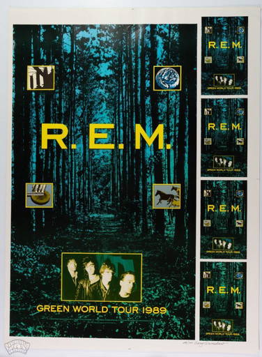 1989 REM Green World Tour Uncut Proof Signed LE Poster - Jan 30, 2022 ...