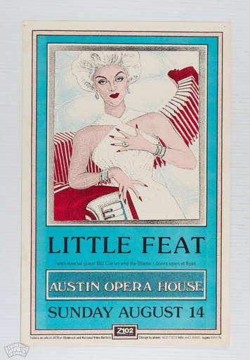 1988 Little Feat Austin Opera House Poster - Jan 30, 2022 | Psychedelic ...