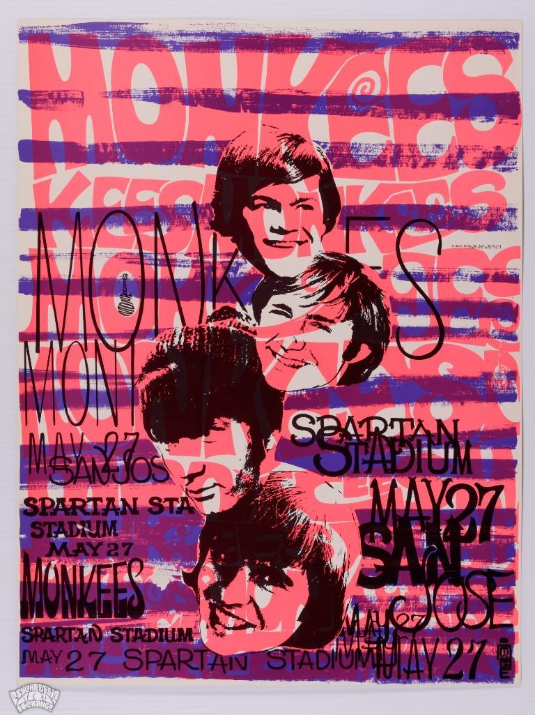 1967 The Monkees Spartan Stadium Poster