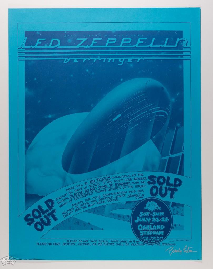 1977 Led Zeppelin Oakland Stadium Signed Poster - May 05, 2022 ...